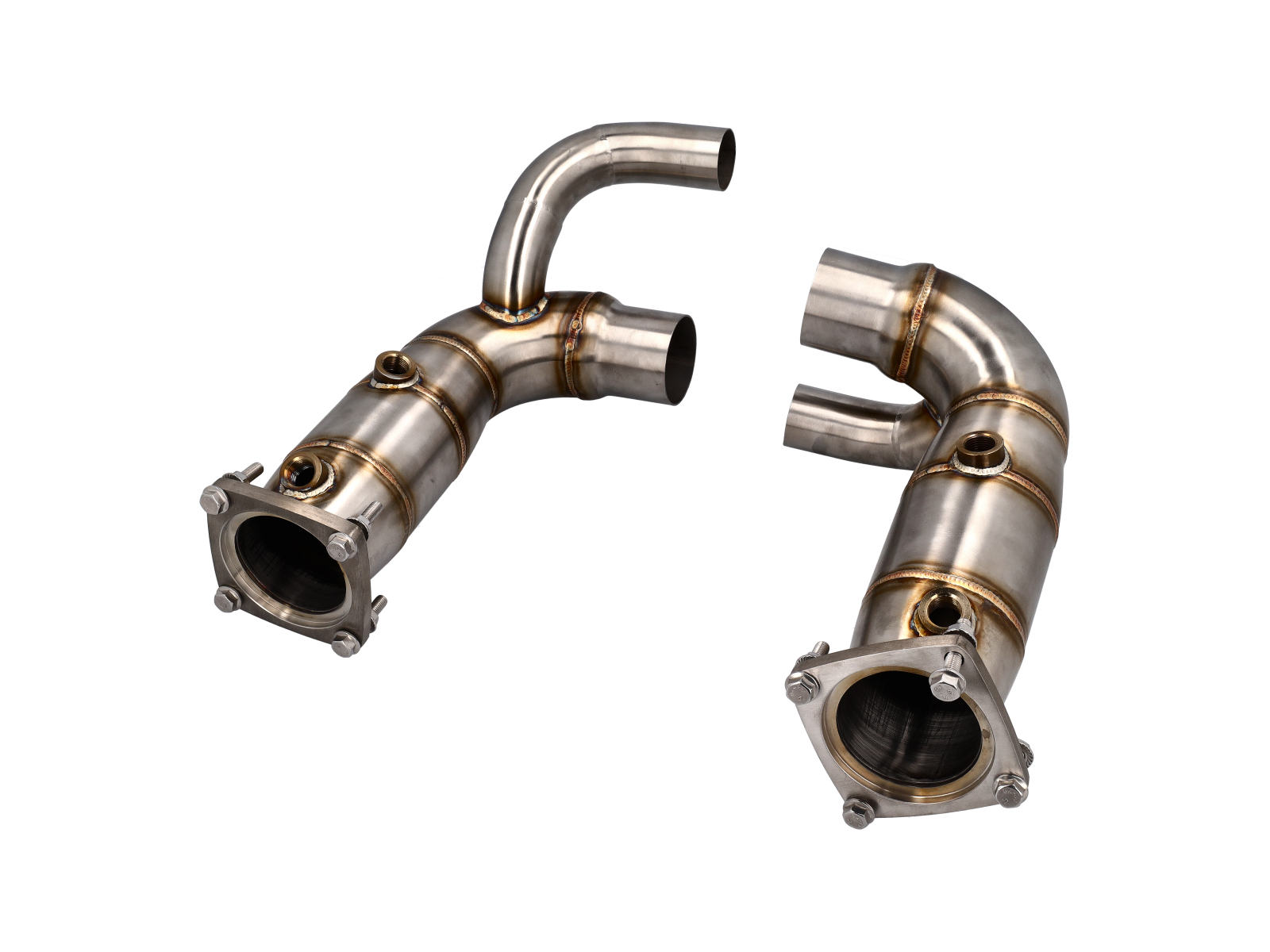 Exhaust cat bypass pipes Porsche 991.2 with petrol particulate filter ...