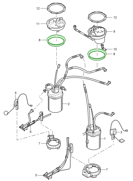 Porsche Cayenne Fuel pump tank seal 95520113301 - 95520113301 | Design 911
