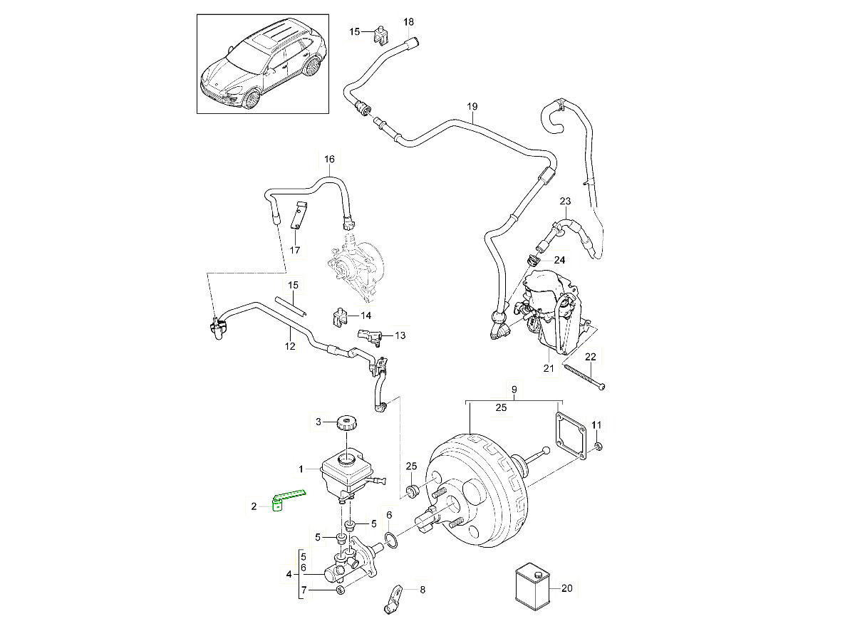 Porsche 958 Cayenne Brake fluid reservoir sensor 95835537700 ...