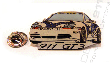 Pin Badge "Porsche 911 GT3" White - PIN042 | Design 911