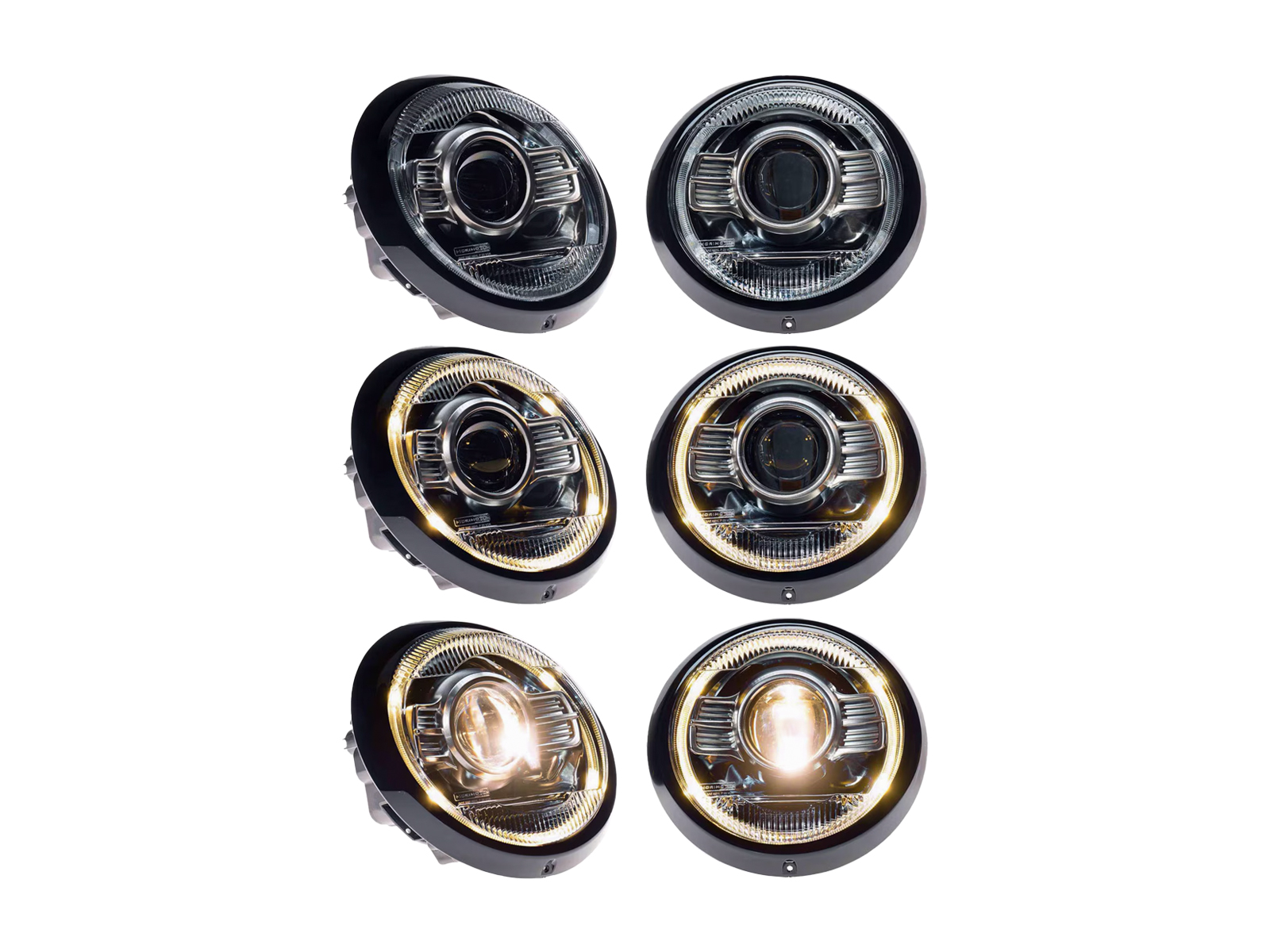 LED headlamp set LHD. Porsche 911 / 964 91163192700 91163111300 ...