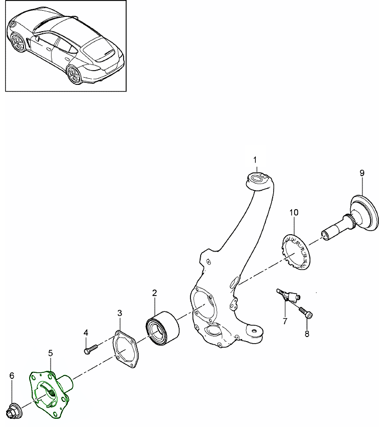 Porsche 970 Panamera 991 Wheel hub 97033160502 - 97033160502 | Design 911