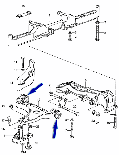 PUBUSHKIT5 Front wishbone repair kit. Porsche 964 / 993 Powerflex ...