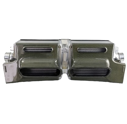 Intercooler with carbon fibre air guide. Porsche 992 turbo / turbo S ...