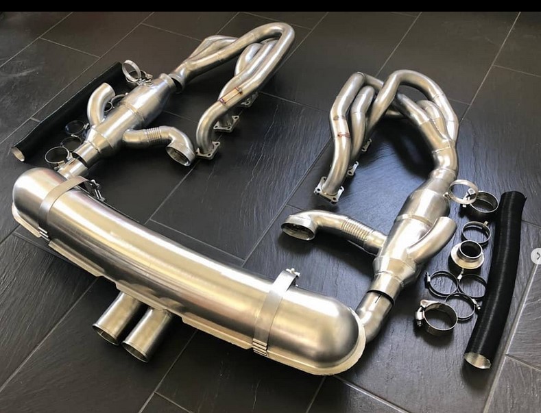 Sport exhaust centre exit pipes with headers system WITHOUT Heating ...
