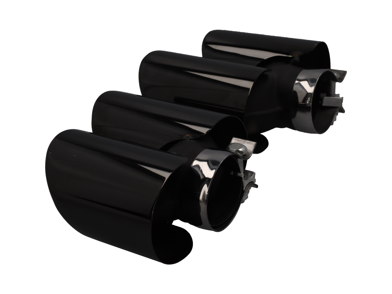 DesignTek Exhaust tail pipes in Black for Porsche 991.1 3.4L ...