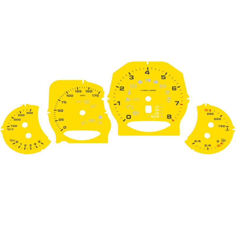 Dial face set, MPH. Porsche 958.1 Cayenne / Cayenne S / Cayenne GTS ...