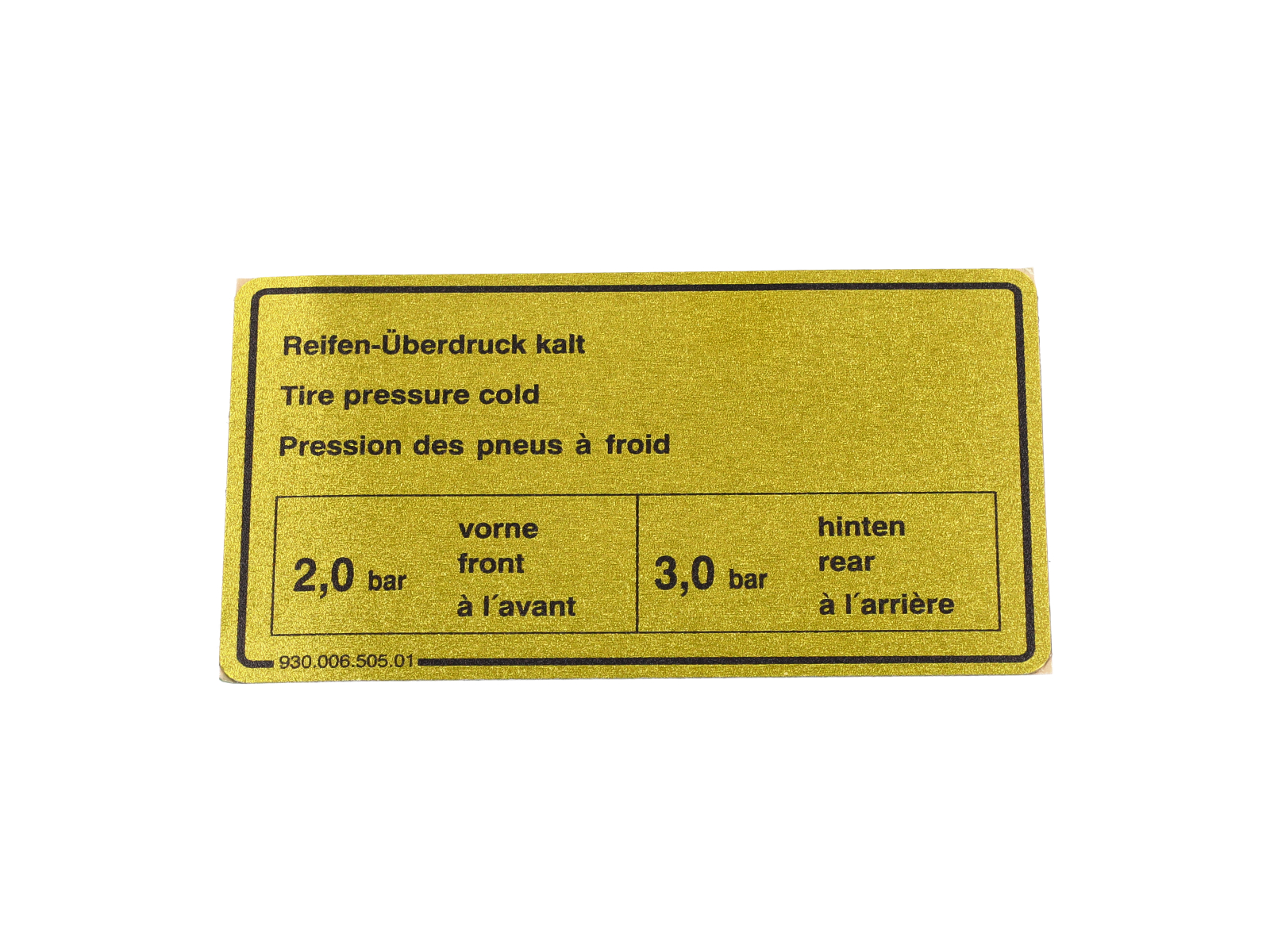 sticker 'ignition timing' - 90100650900 | Design 911