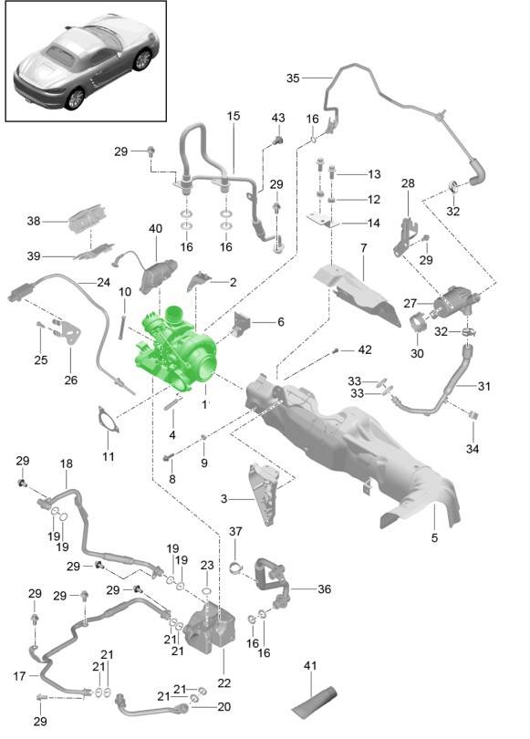 BorgWarner 18559980070 Porsche 0PC145701A Turbocharger for Porsche 982 ...