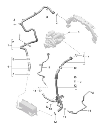 Buy Porsche Macan (95B) MK1 (2014-2018) Water / Coolant Hoses | Design 911
