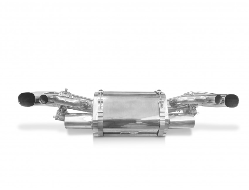 Sports exhaust with catalytic converters Porsche 992 Carrera and ...