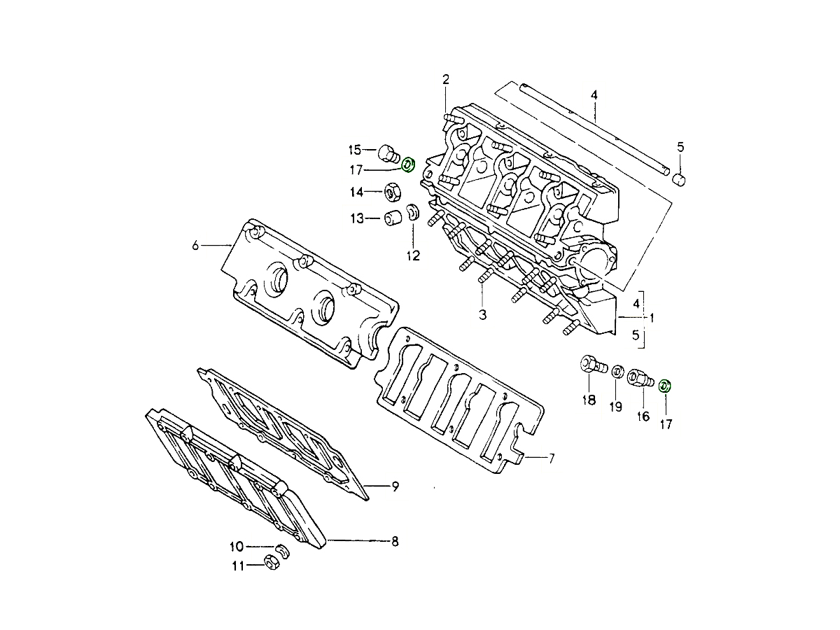 Seal ring for camshaft housing. Porsche 911 74-89 / 964 / 914-6 ...