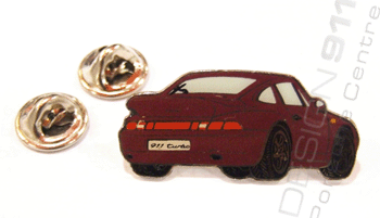 Pin Badge "Porsche 911 Turbo" Ruby stone red - PIN018 | Design 911