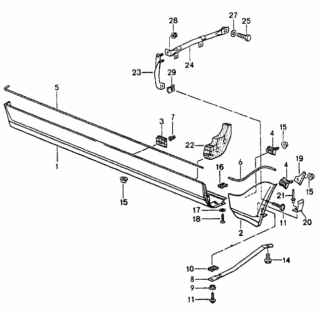 Side Sill Shark Fin Clip. Porsche 964 - 99950737300 | Design 911