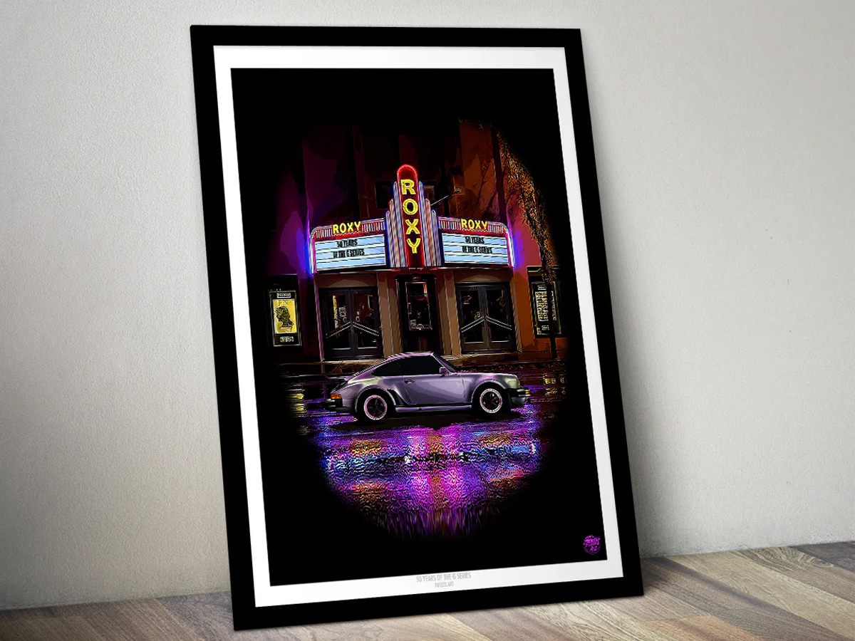 Porsche 911 '50 Years Of The G Series' poster in Black frame Fueled.Art - FA911G50YEAR1612 ...