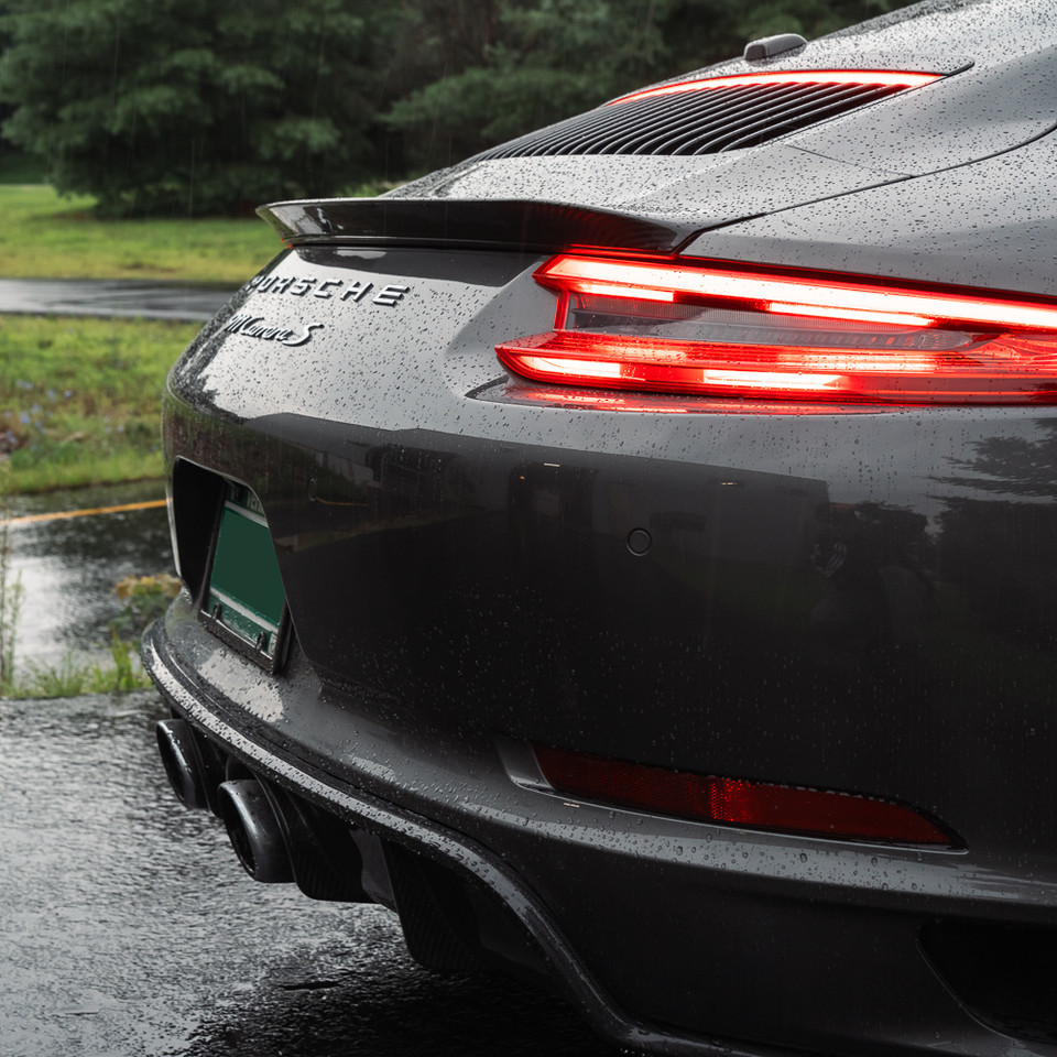 Rennline mini rear spoiler carbon fibre. Porsche 991.2 / 991.2 turbo ...