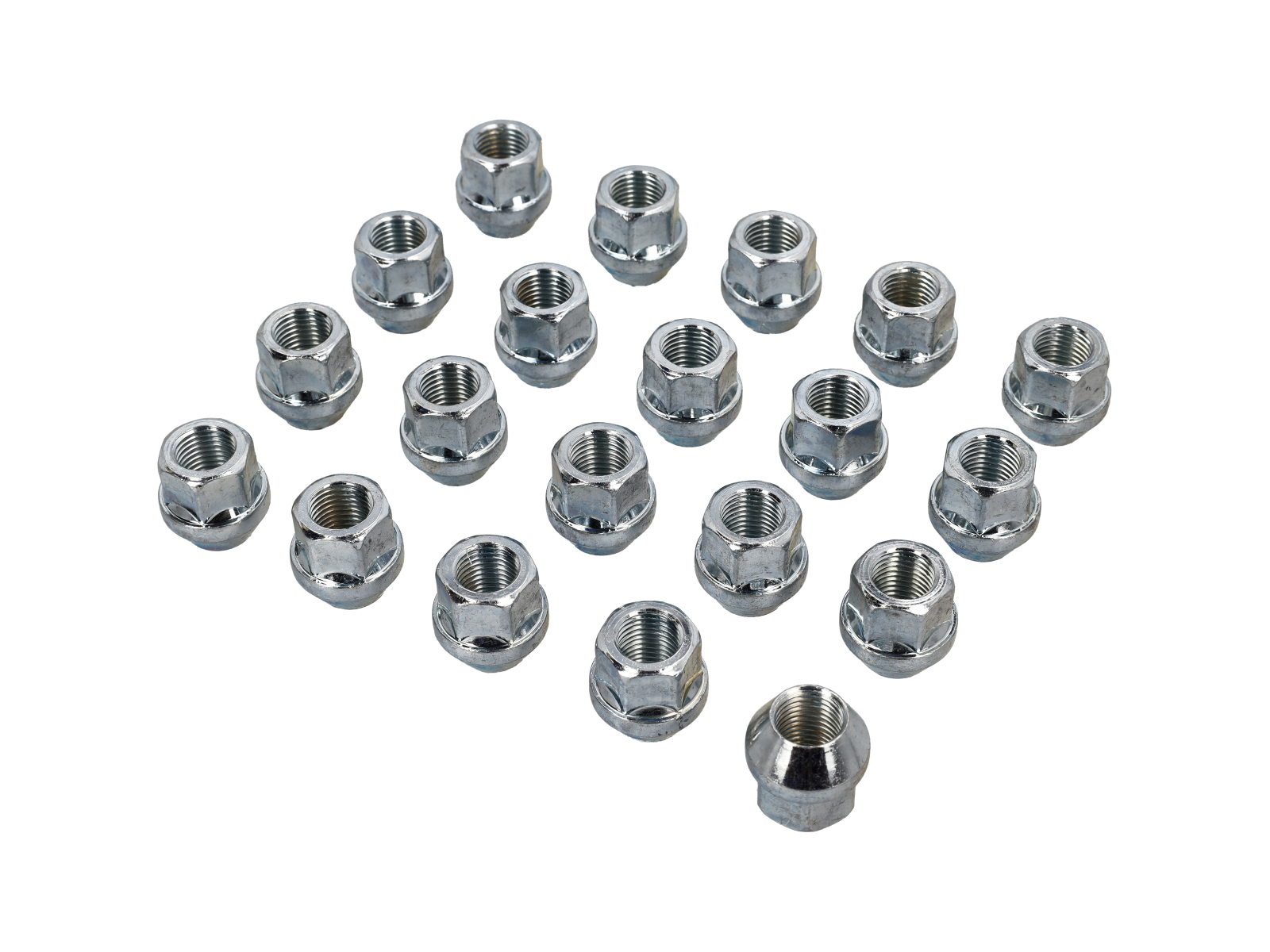 Rennline Steel Conical Seat Nuts, Open Ended for aftermarket wheels ...