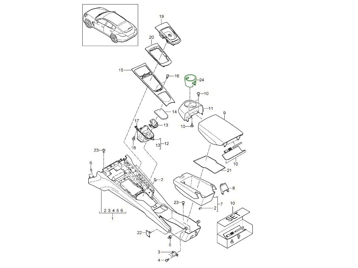 center console Cedar - 970553305138B0 | Design 911