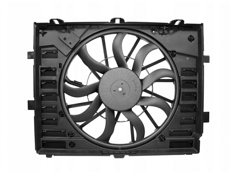 Porsche Cayenne Water radiator air duct with fan 95810606130 ...