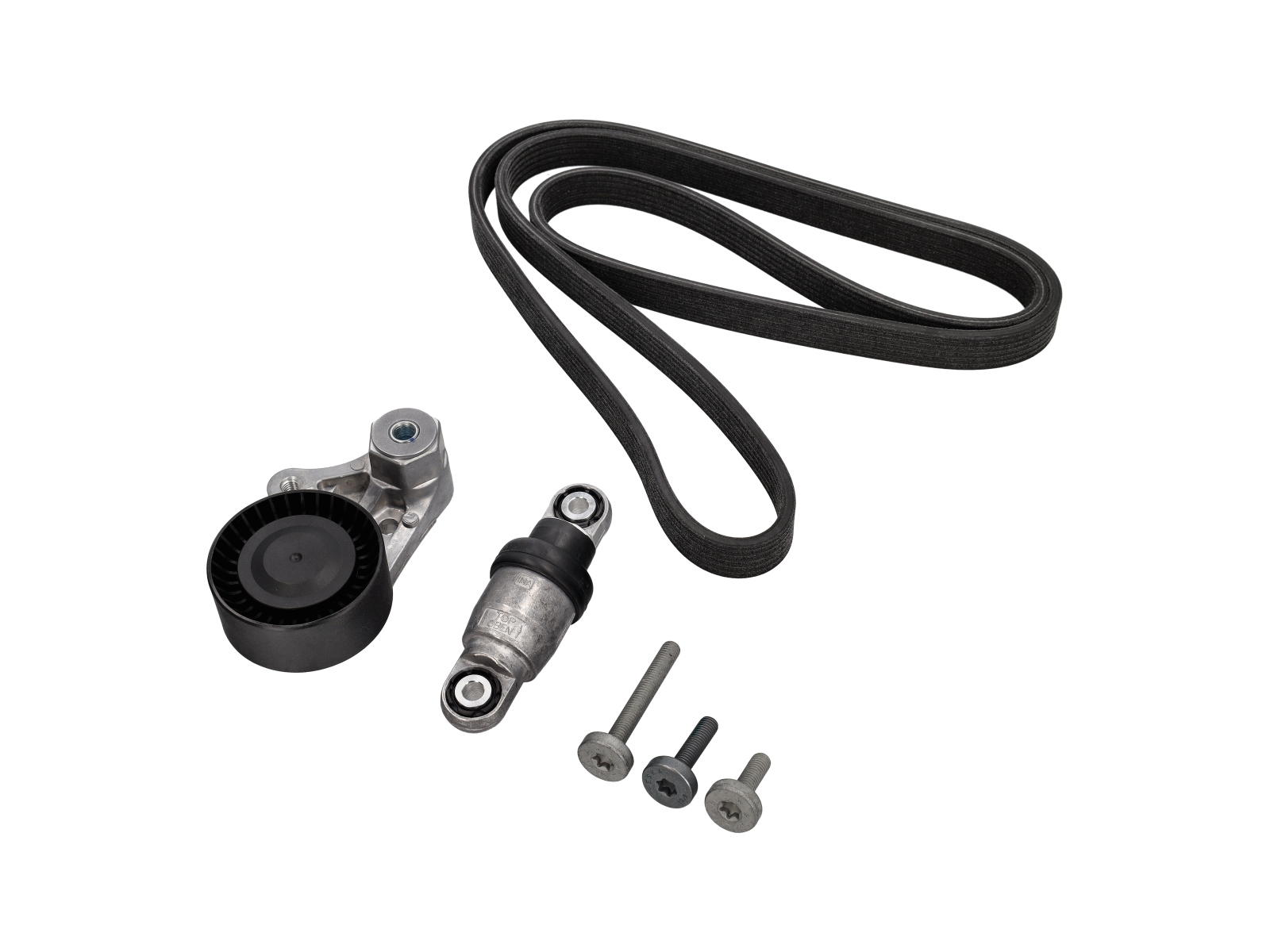 Full Pulley & Belt Kit - Tensioner, Bracket, Pulley, Drive Belt ...