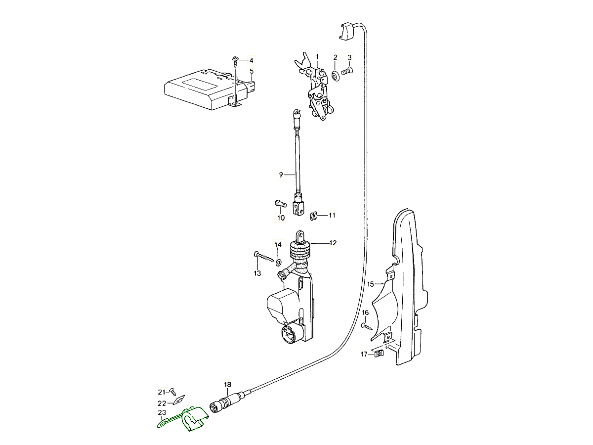 Porsche 911 964 993 Locking mechanism microswitch clip support ...