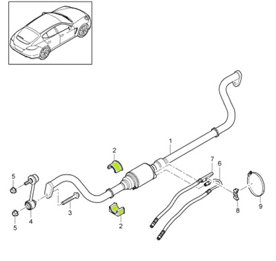 Stabilizer Bar Bush UPPER and LOWER. Porsche 970.2 Panamera with PDCC ...