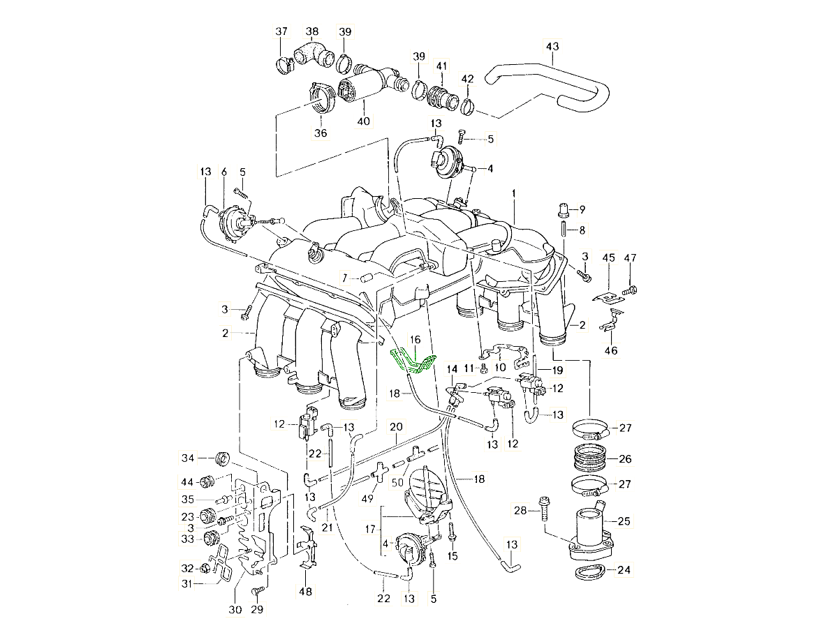 Porsche 993 Air intake gasket 99311026304 - 99311026304 | Design 911