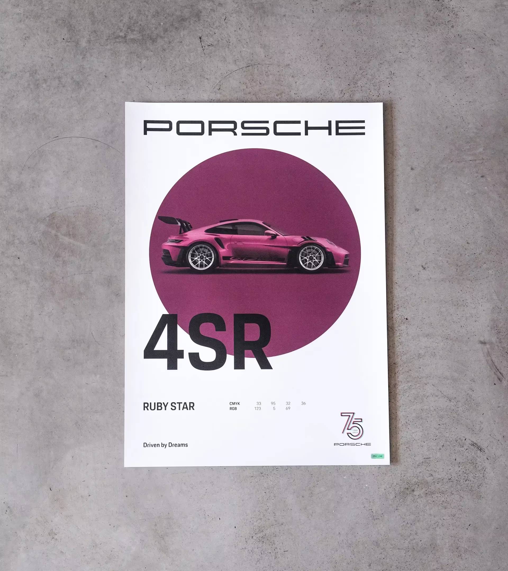 WAP0504700R75Y Porsche Poster Set - Driven by Dreams. 75 Year ...