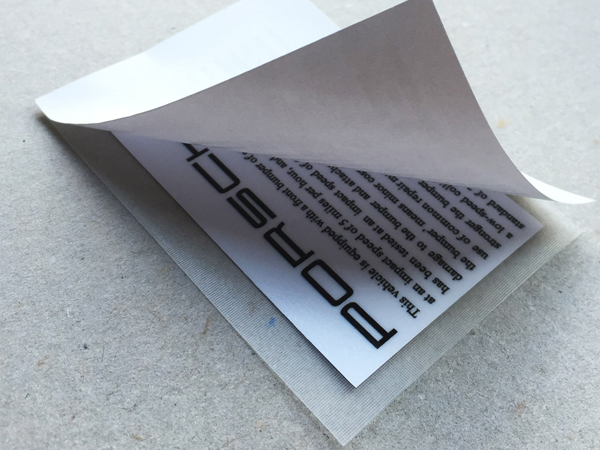 Minimal damage to the bumper window sticker for Porsche 911 / 928 (1986 ...