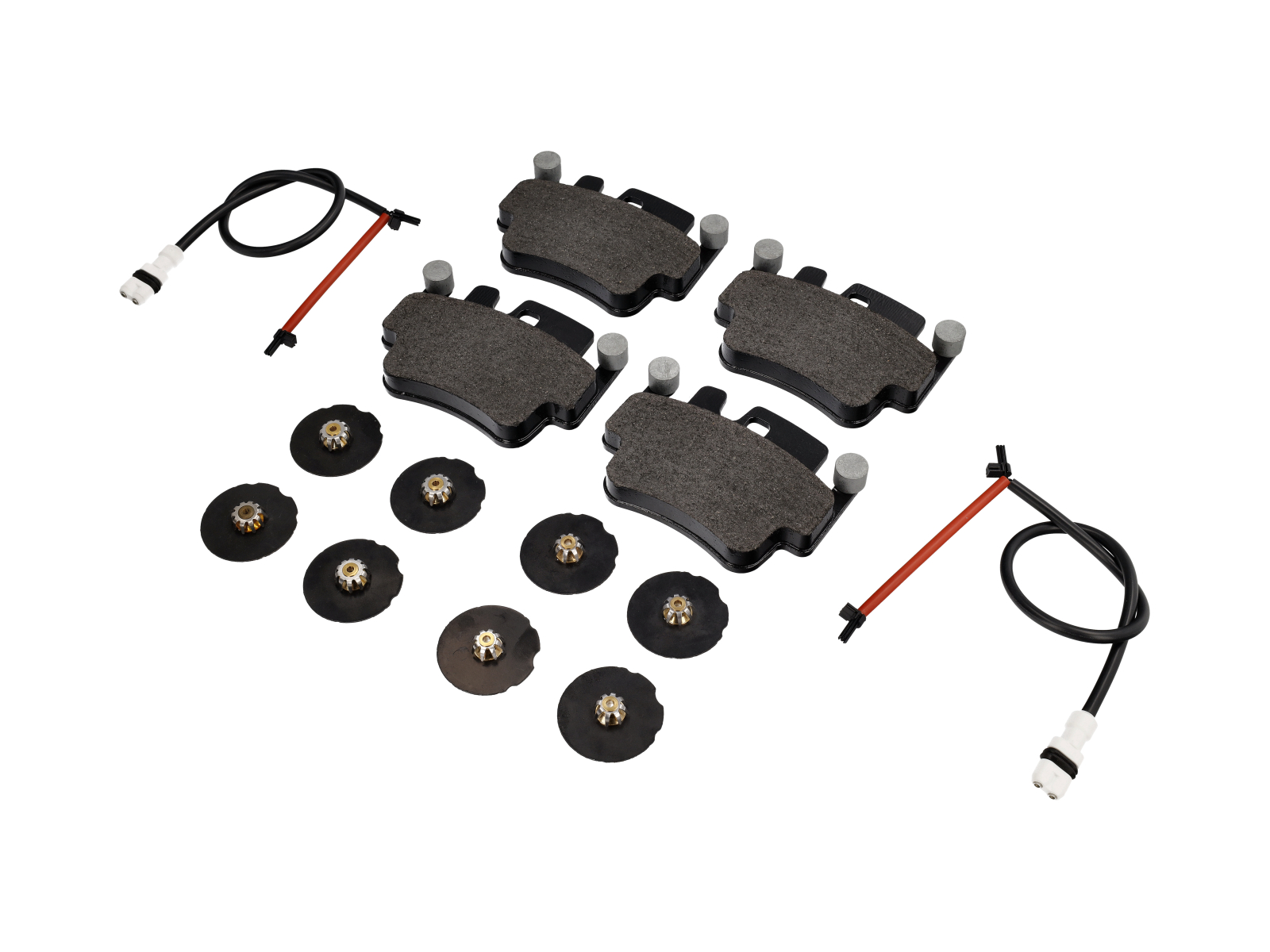 REAR Brake pads, sensors, shims kit Porsche 996 Turbo / 996 C4S OE ...