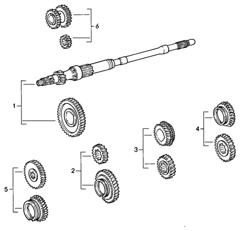 Uprated 5th gear set 915 gearbox. Porsche 911 - 91530290582/12 | Design 911