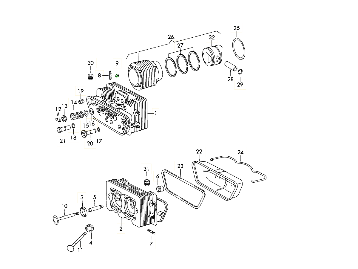 Cylinder Head / Camshaft Carrier | Design 911