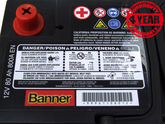 Car Battery 92Ah BANNER RUNNING BULL AGM Porsche OEM - 59501 | Design 911
