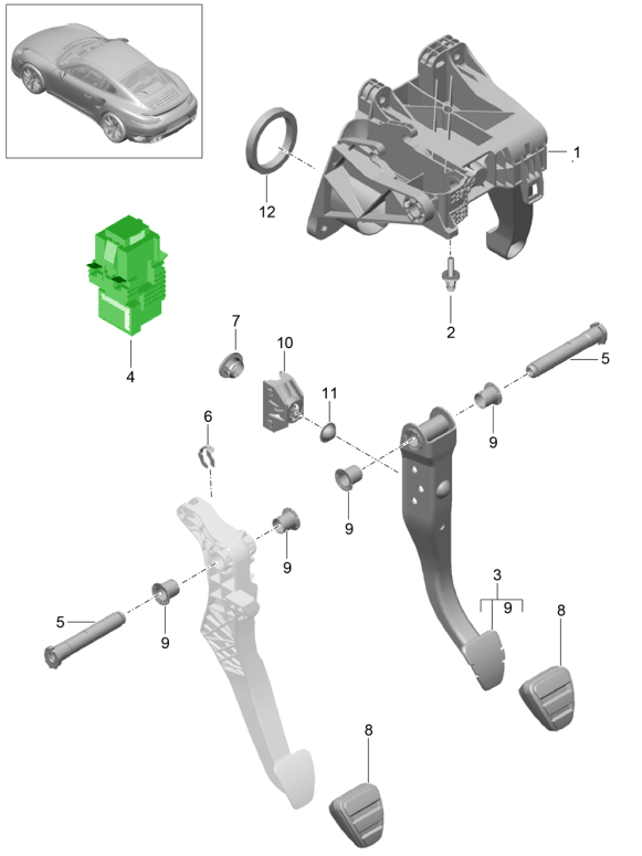 Porsche Brake light switch 97060645100 - 97060645100/1 | Design 911