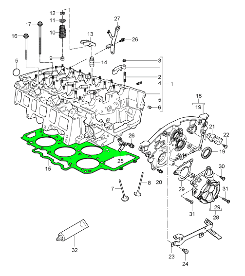 Porsche Cayenne Cylinder Head Gasket 95510417101 - 95510417101 | Design 911