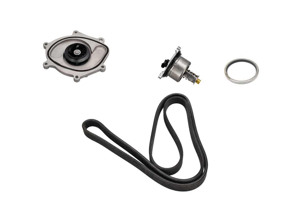 Kit pompa acqua per Porsche 981 e 991.2 con termostato, cinghia ...