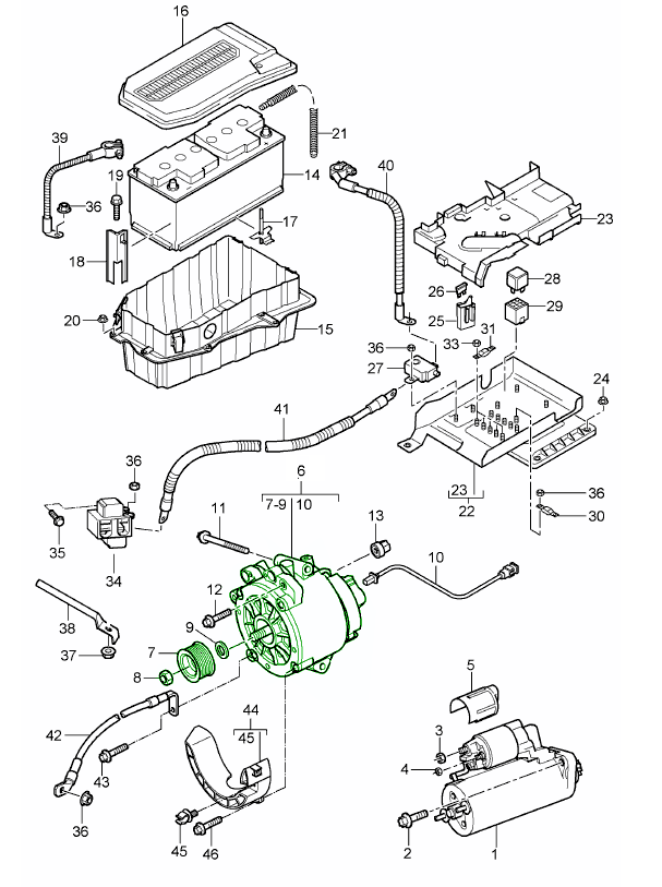 Porsche Cayenne 957 Alternator 180AMP 95560311700 - 95560311700 ...