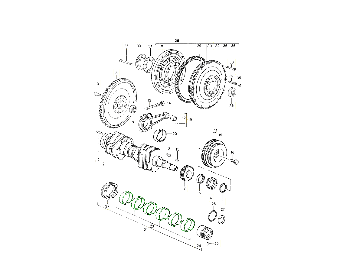 Porsche Engine Shell Bearings | Big End, Con Rod & Thrust Bearing Sets ...