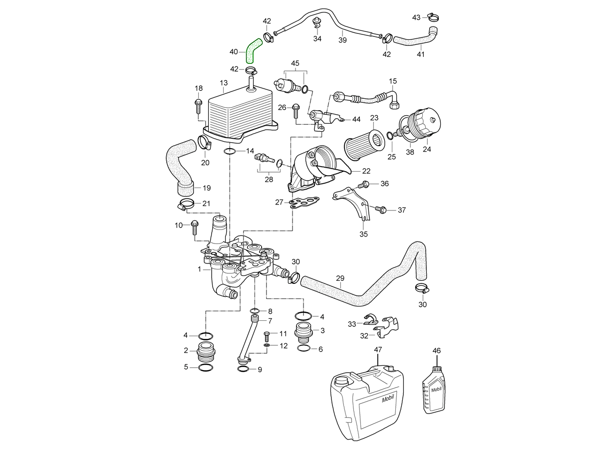 Porsche 996 Turbo Heat exchanger breather hose 99610653774 99610653772 ...