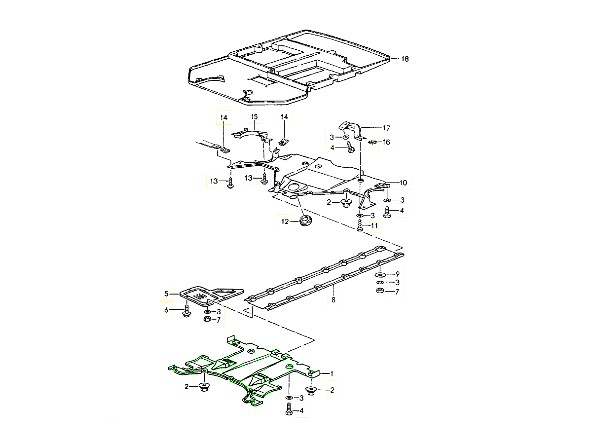 Front Undertray for Porsche 964 C4 and 993 C4 96450412700 - 96450412700 ...