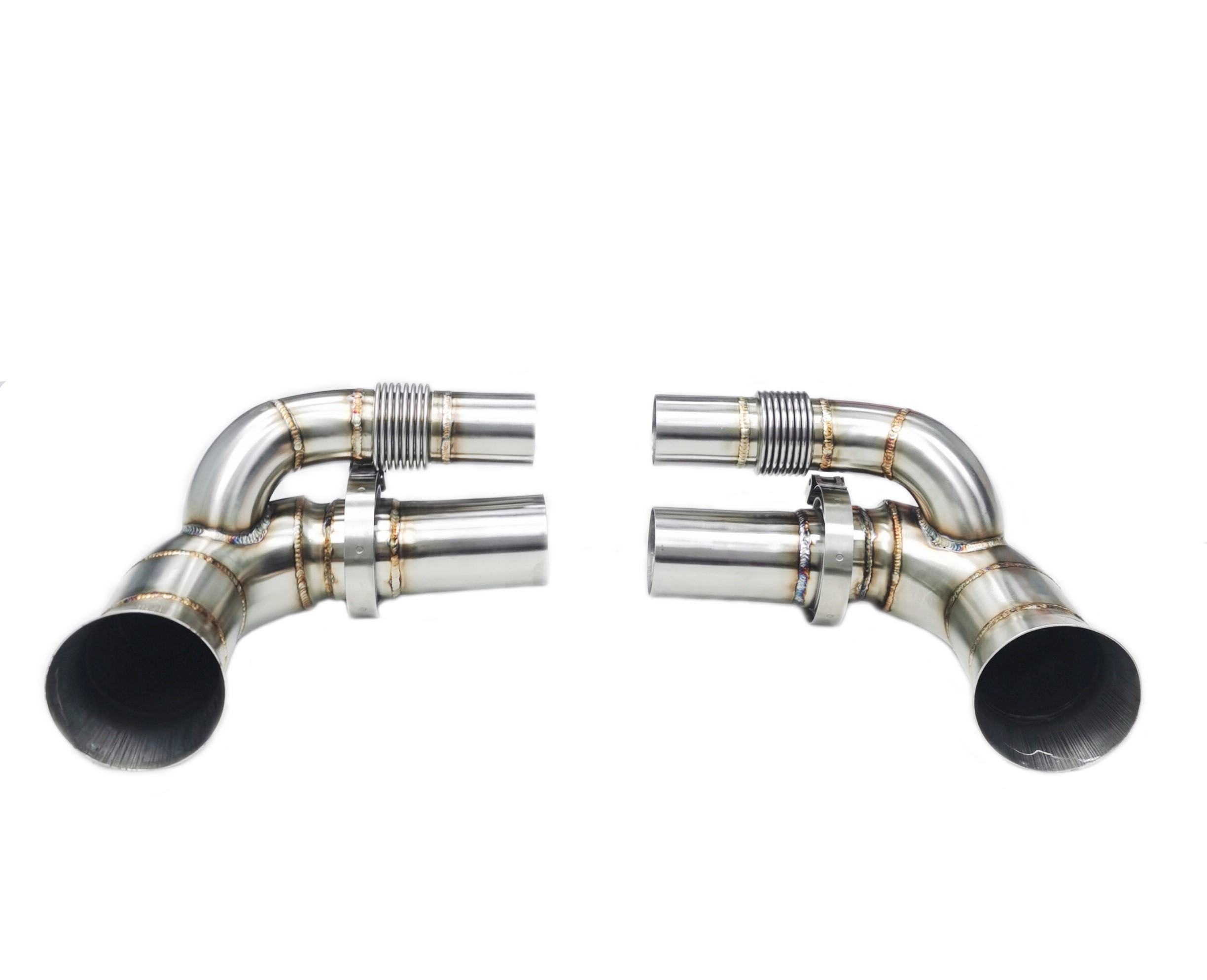 Sports exhaust side silencer straight pipe non valved Porsche 991 GT3 ...