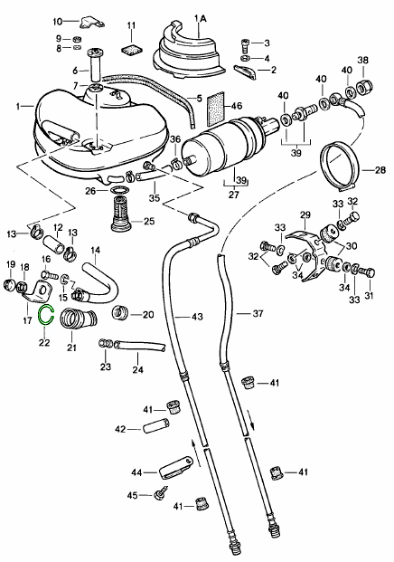 Porsche 911 rubberen hoes borgring 99915200400 - 99915200400/1 | Design 911