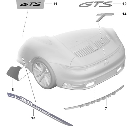 Buy Porsche 992 (911) MK1 2019-2024 992 GT3 4.0L / 992 S/T 4.0L Stone ...