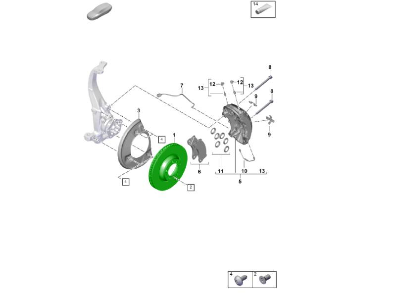 Brake Disc Rotor, Front. Porsche 9YA Cayenne Disc Size 390mm x 38mm ...