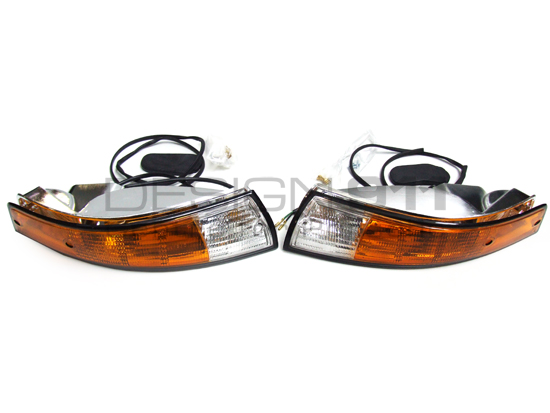 Indicator Lamps and Lens Front Kit with BLACK Rim Lens Porsche 911 ...