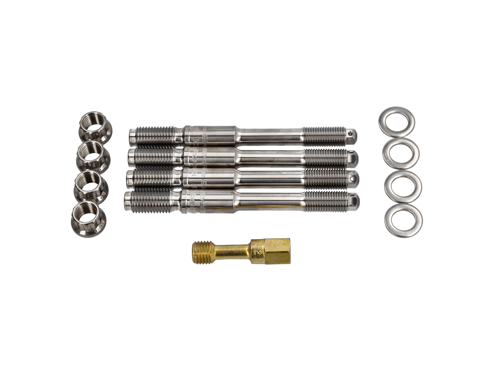 Brake caliper mounting stud kit for front OEM rotors. Porsche 996 / 997 ...