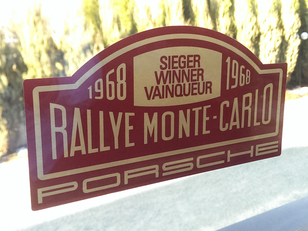 1968 Rallye Monte–Carlo Porsche winner window sticker - 911070082OUT ...