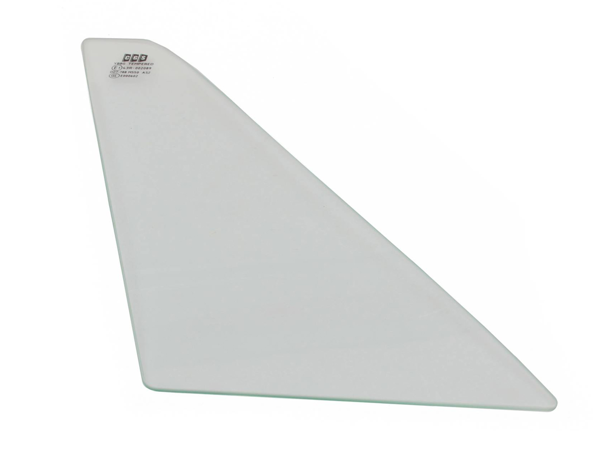 Front 1/4 window glass, Clear. Porsche 911 / 964 TARGA - 91154250340/1 ...