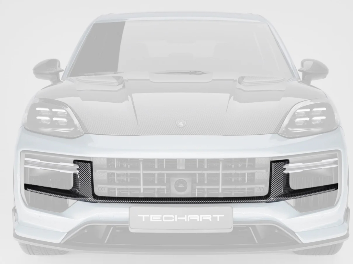 TechArt Carbon Front Grille. Porsche 9YA (E3.2) Cayenne E3.2 with Sport Design from MY24 ...