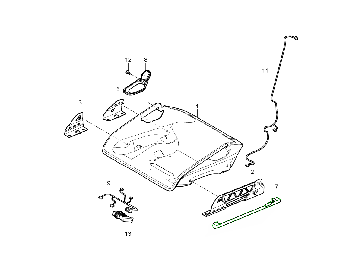 塑料盖 - 可折叠桶形座椅。保时捷 987 Boxster/Cayman / 997 Carrera/Turbo/GT2/GT3 ...